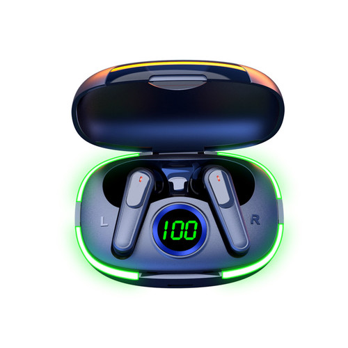 Laser TWS Earbuds with LED Display - True Wireless, Tap Controls