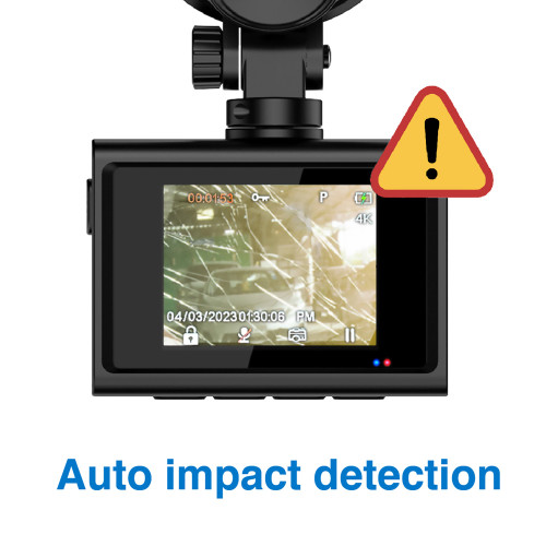 Laser 4K UHD Dash Camera with Auto Recording and Detection