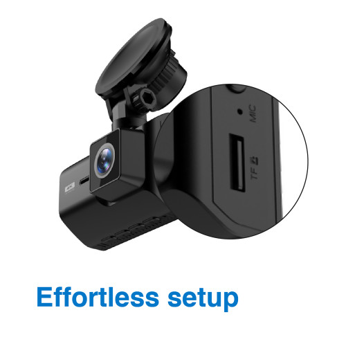 Laser 4K UHD Dash Camera with Auto Recording and Detection