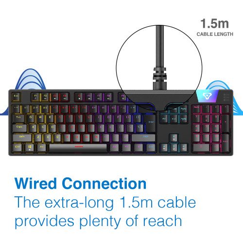 RGB Mechanical Gaming Keyboard - Laser Full Size Wired