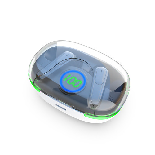 Laser TWS LED Earbuds - True Wireless, Tap Controls - White
