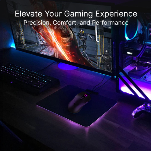 Laser Wired RGB Gaming Mouse Black 8000 DPI
