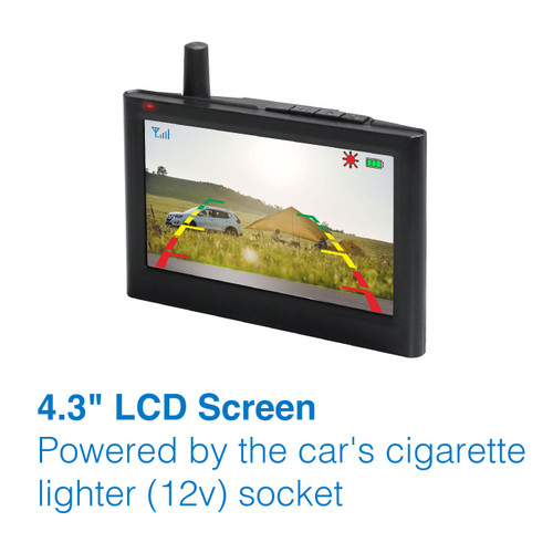 Laser 4.3in Wireless Solar Parking Camera with Monitor
