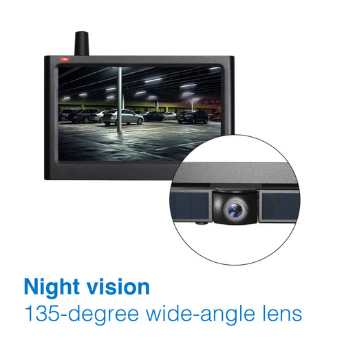 Laser 4.3in Wireless Solar Parking Camera with Monitor