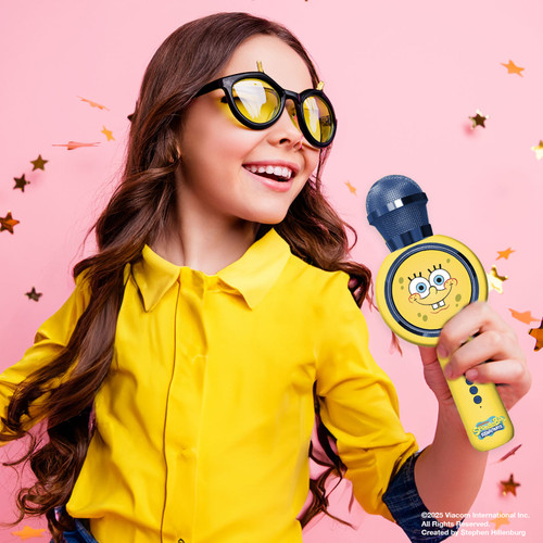 SpongeBob Kids Bluetooth Karaoke Mic | Fun Voice Effects