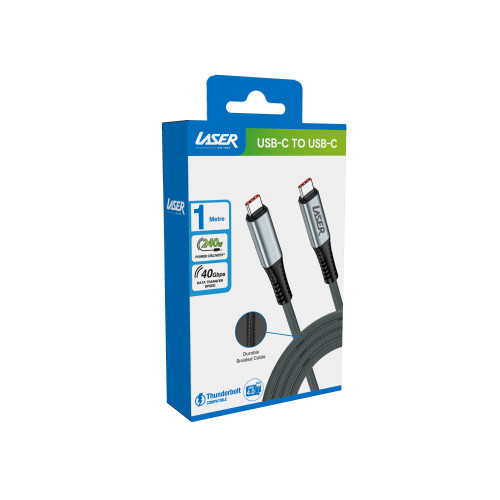 High-Speed Laser USB-C Thunderbolt Cable 240W 40Gbps 1M