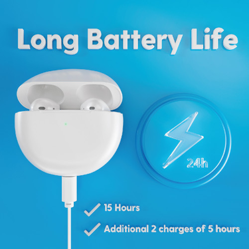 Laser TWS White Earbuds: Superior Sound, Ultimate Comfort