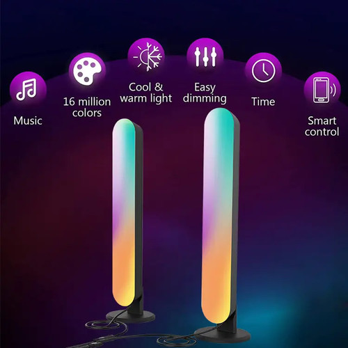 Laser Gaming RGB LED Desk Light 2PK USB App Control