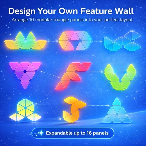 Laser Smart Triangle Light WiFi RGB 10-Pack