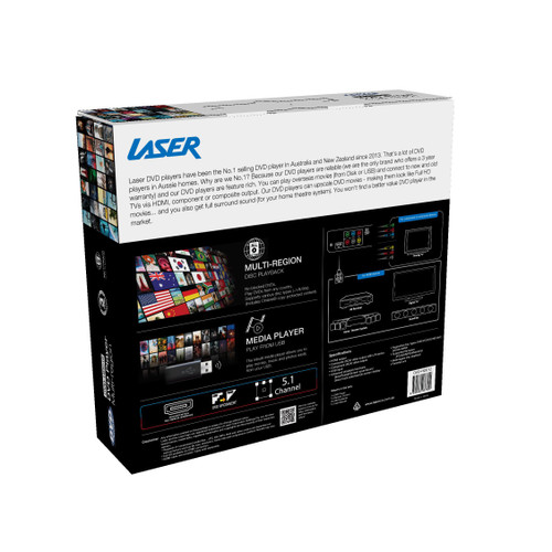 Laser Multi Region DVD Player with HDMI and USB
