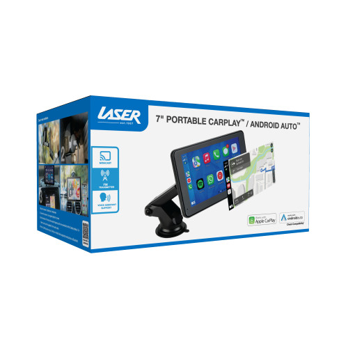 Laser 7 Inch Portable CarPlay Android Auto Touchscreen
