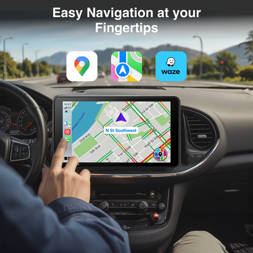 Laser 7 Inch Portable CarPlay Android Auto Touchscreen
