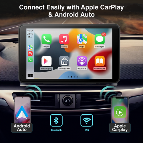 Laser 7 Inch Portable CarPlay Android Auto Touchscreen