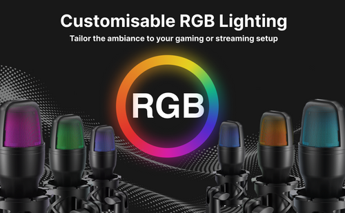 Laser RGB Desktop Mic - USB Plug & Play for Gamers