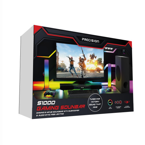 Precision 2.1CH Gaming Soundbar with RGB and Subwoofer