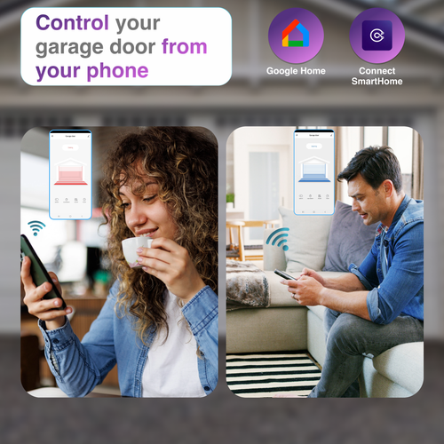Smart Garage Door Opener with App Control