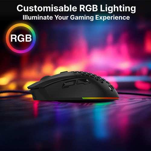 GTEK 5 Key RGB Wired Gaming Mouse for Precision Play