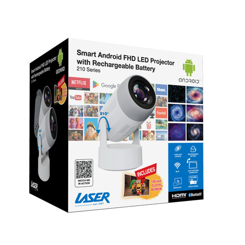 Laser Smart Android Projector Full HD with Battery Power