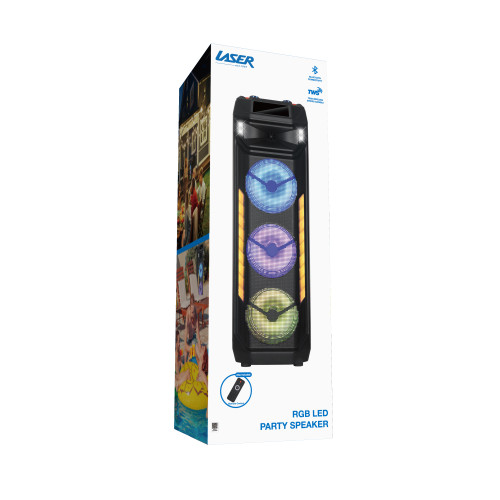 Laser RGB Tower Speaker 40 W RMS | Bluetooth Party Sound