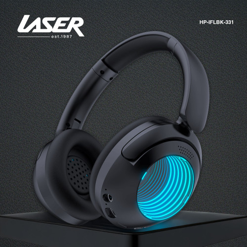 Laser Bluetooth Headphones with Infinity LED Lights