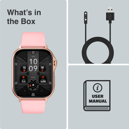 V-Fitness Smart Watch with Health Tracking Pink Edition
