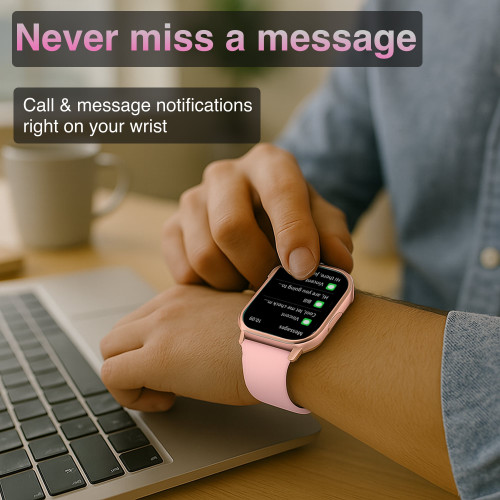 V-Fitness Smart Watch with Health Tracking Pink Edition