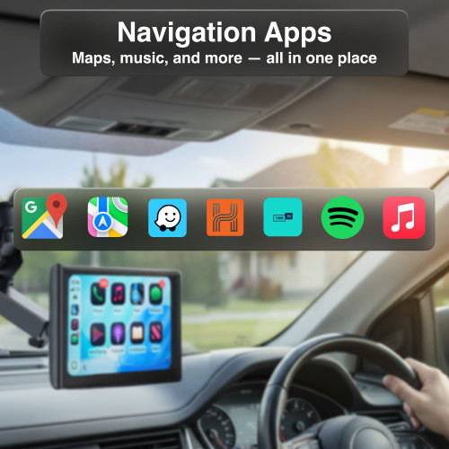 Laser 7in CarPlay Android Auto with Dual Cameras
