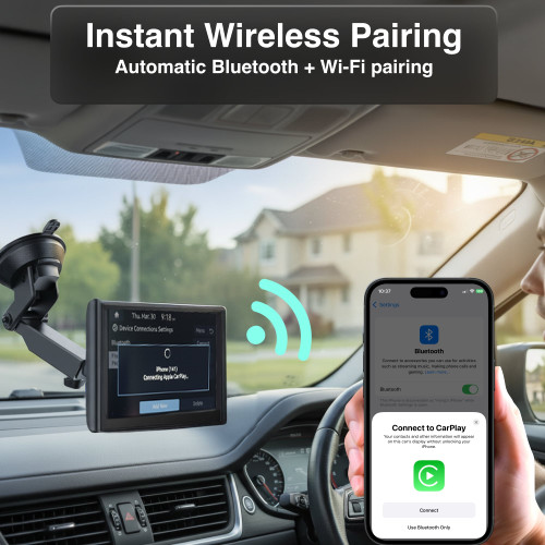 Laser 7in CarPlay Android Auto with Dual Cameras