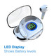 Laser TWS LED Earbuds - True Wireless, Tap Controls - White