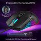 Laser Wired RGB Gaming Mouse Black 8000 DPI