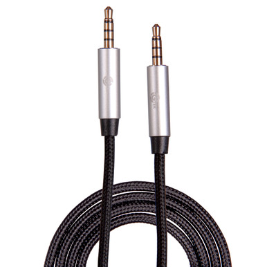 GTEK 4-Pin 3.5mm Audio Braided Cable 1m for Mic & Audio
