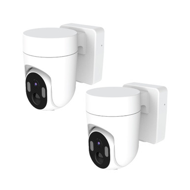 2K Outdoor Pan Tilt Camera Twin Pack | Smart Security