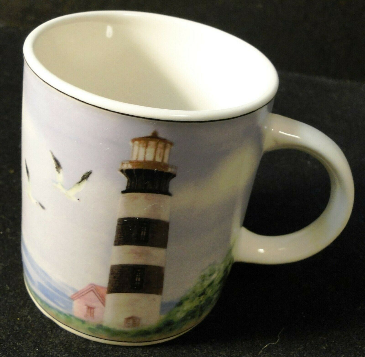 Thomson Pottery Lighthouse Coffee Cups Mugs Nautical Set of 4 | DR ...