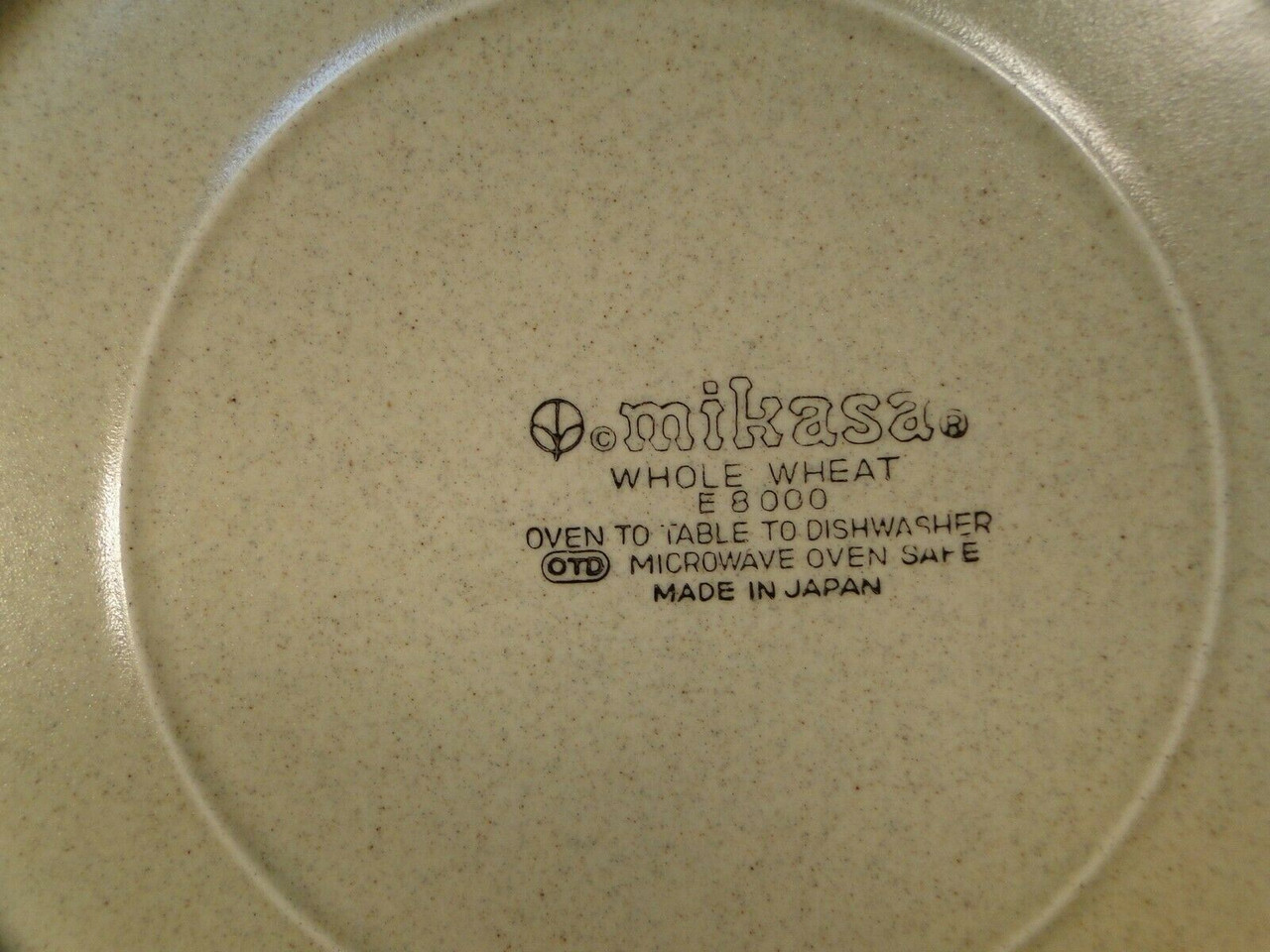 Mikasa Whole Wheat Dinner Plates 10 3/4" E8000 Set of 2 | DR Vintage ...