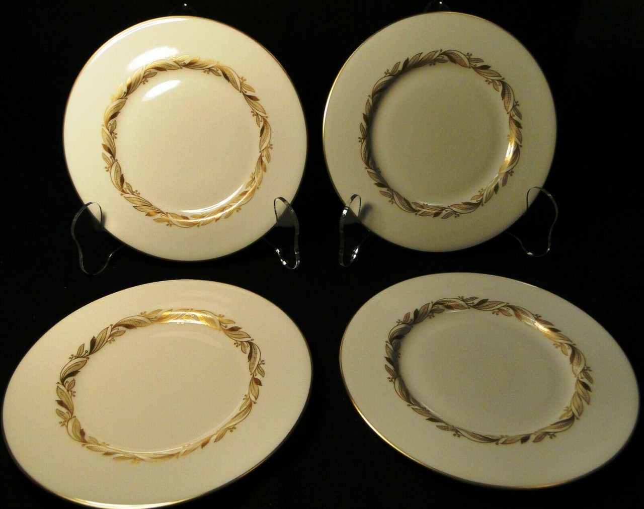 Castleton China Carlton Bread Plates 6 1/4" Inner Gold Band Set of 4 ...