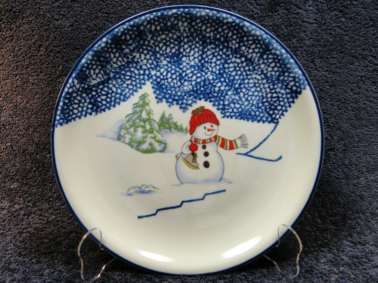 Thomson Pottery Snowman Dinner Plates 10" Set of 2 | DR Vintage ...