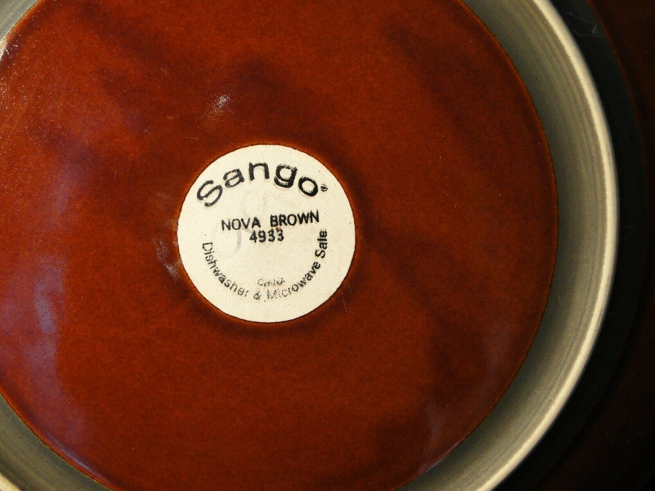 Sango Nova Brown Dinner Plates 11 1/4" 4933 Set of 2 Excellent - DR ...