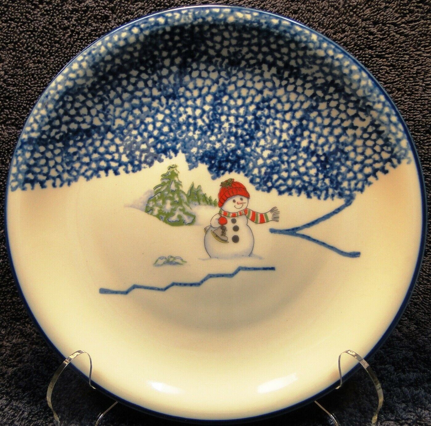 Thomson Pottery Snowman Dinner Plates 10" Set of 2 | DR Vintage ...