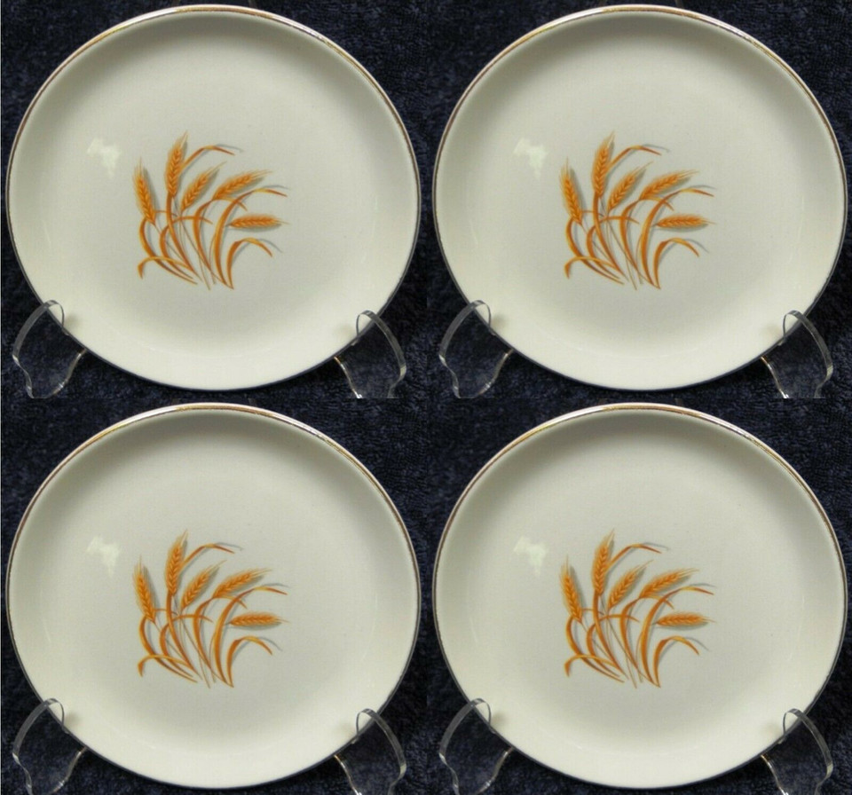 Homer Laughlin Golden Wheat Bread Plates Set of 4 | DR Vintage ...