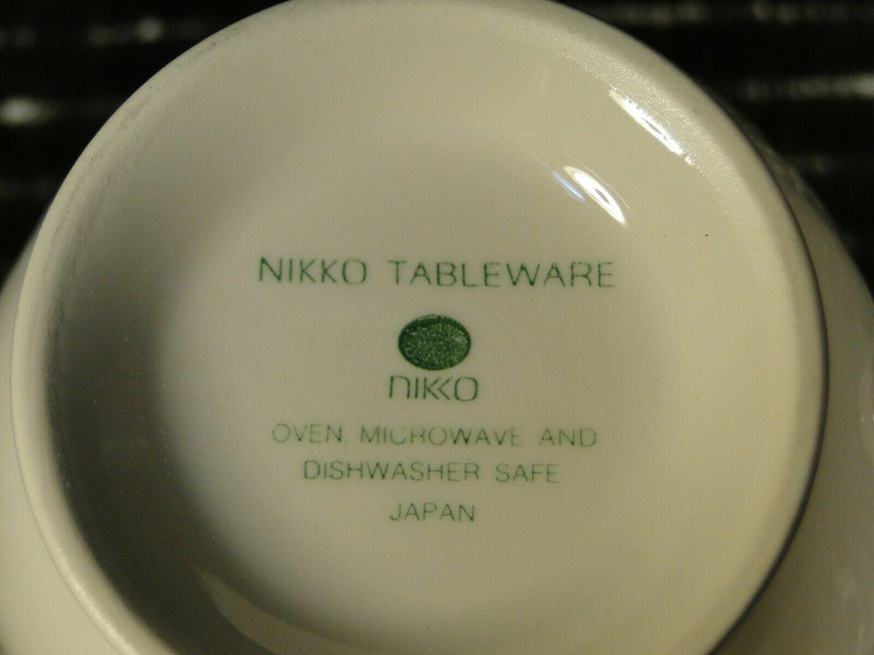 Nikko White Satin Footed Tea Cups 860 Set of 2 | DR Vintage Dinnerware ...