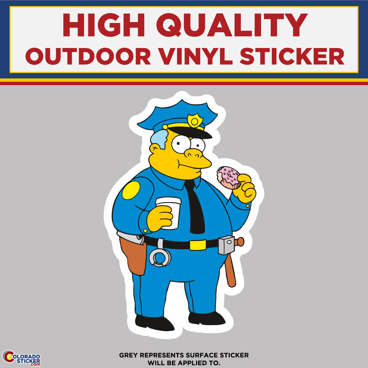 Chief Wiggum, The Simpsons High Quality Vinyl Stickers