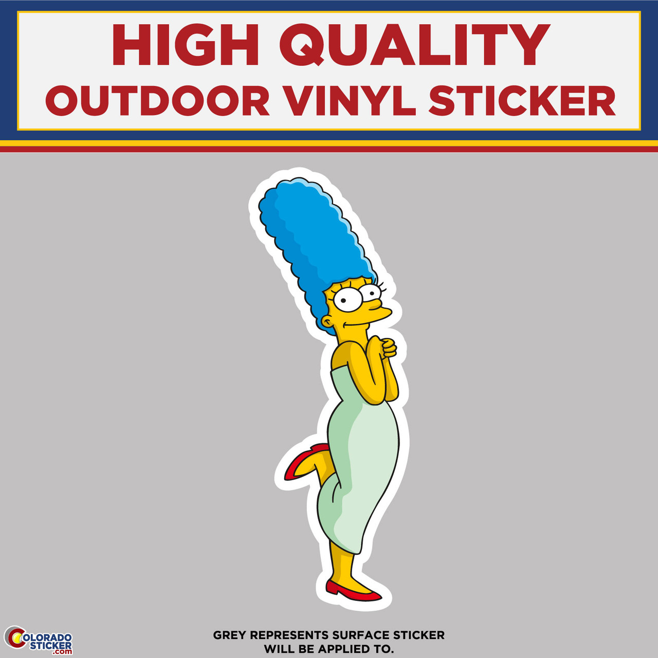 Marge Simpson standing on one foot, High Quality Vinyl Stickers Perfect ...