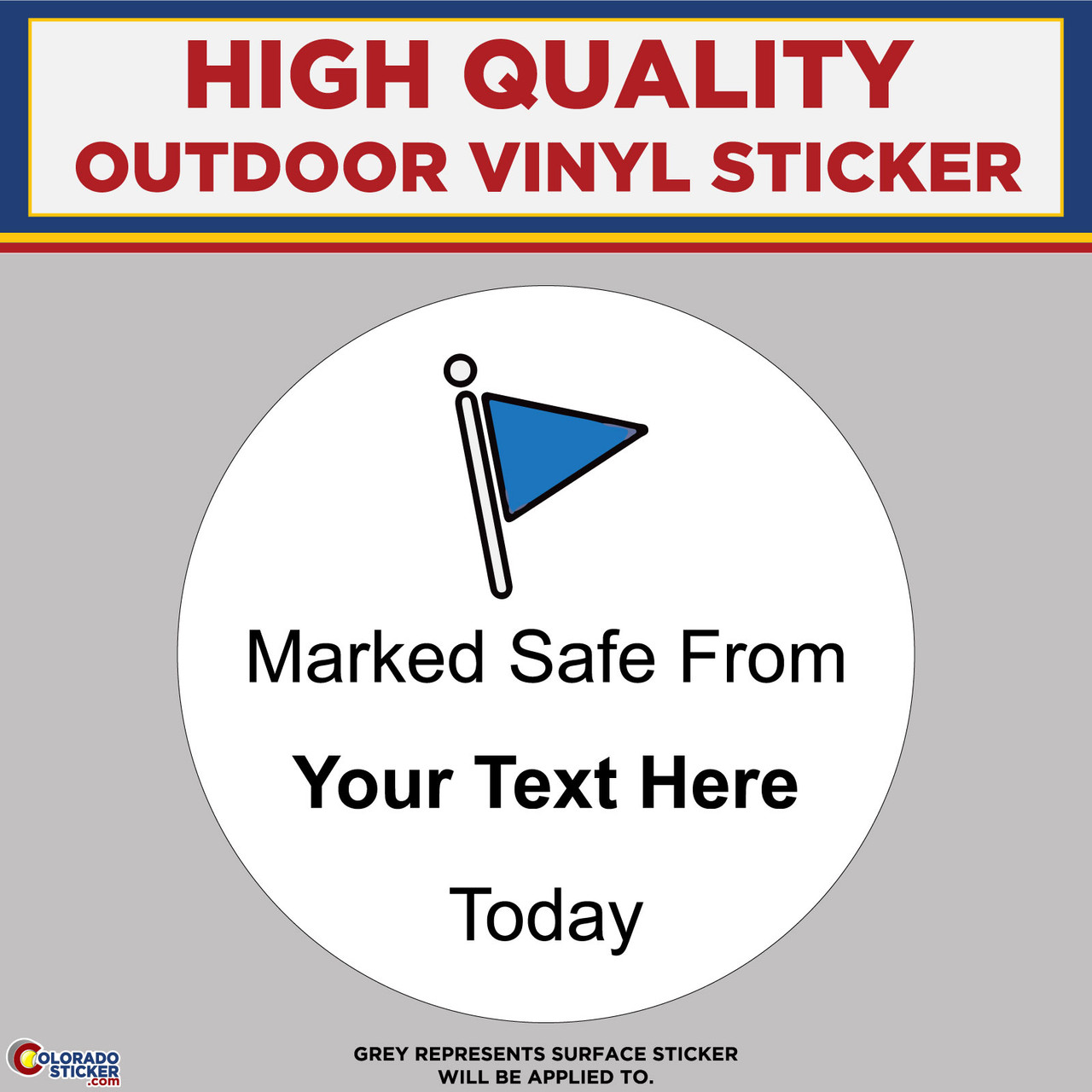 Facebook Marked Safe From Custom Text, High Quality Vinyl Stickers ...