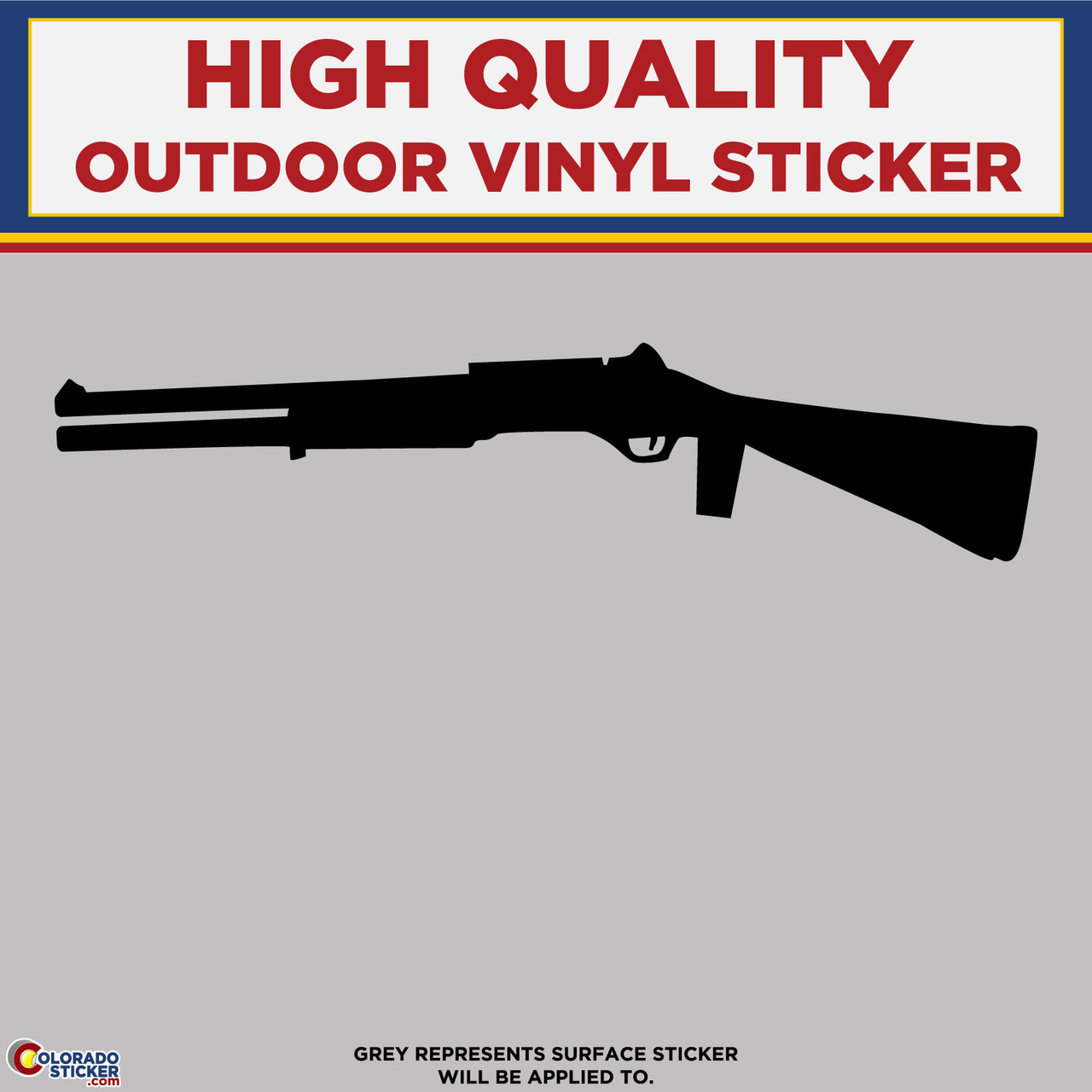 Rifle Shotgun Die Cut, High Quality Vinyl Stickers