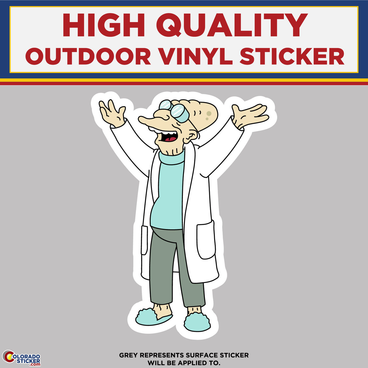 Professor Farnsworth From Futurama, High Quality Vinyl Stickers Perfect ...