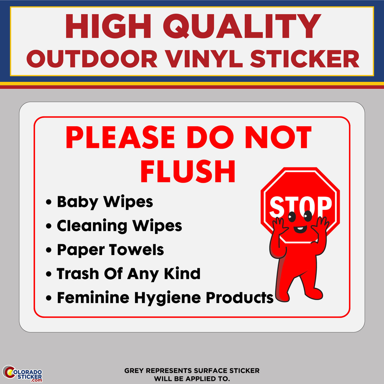 Please Do Not Flush, High Quality Vinyl Stickers Perfect for your car ...