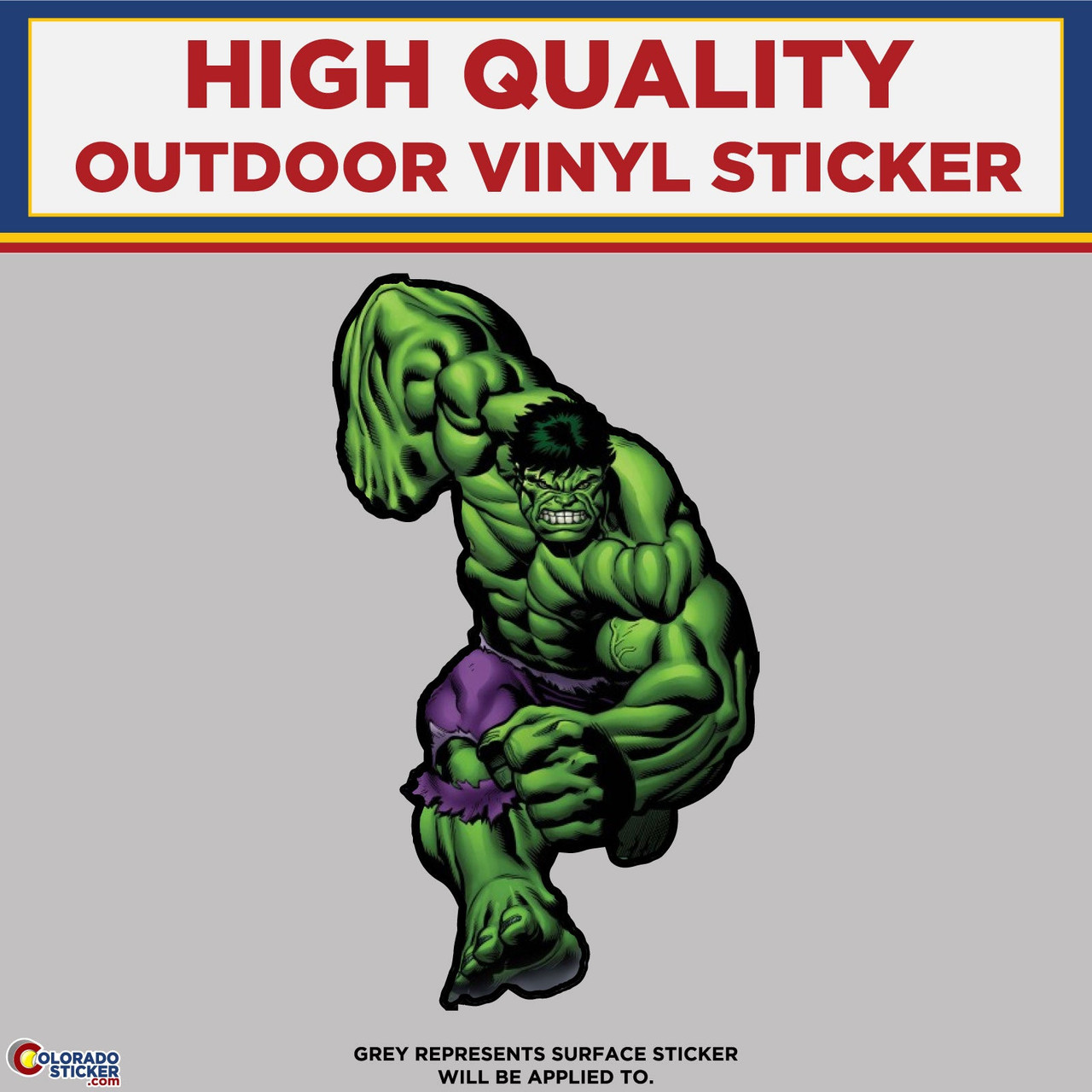 The Incredible Hulk, High Quality Vinyl Stickers Perfect for your car ...