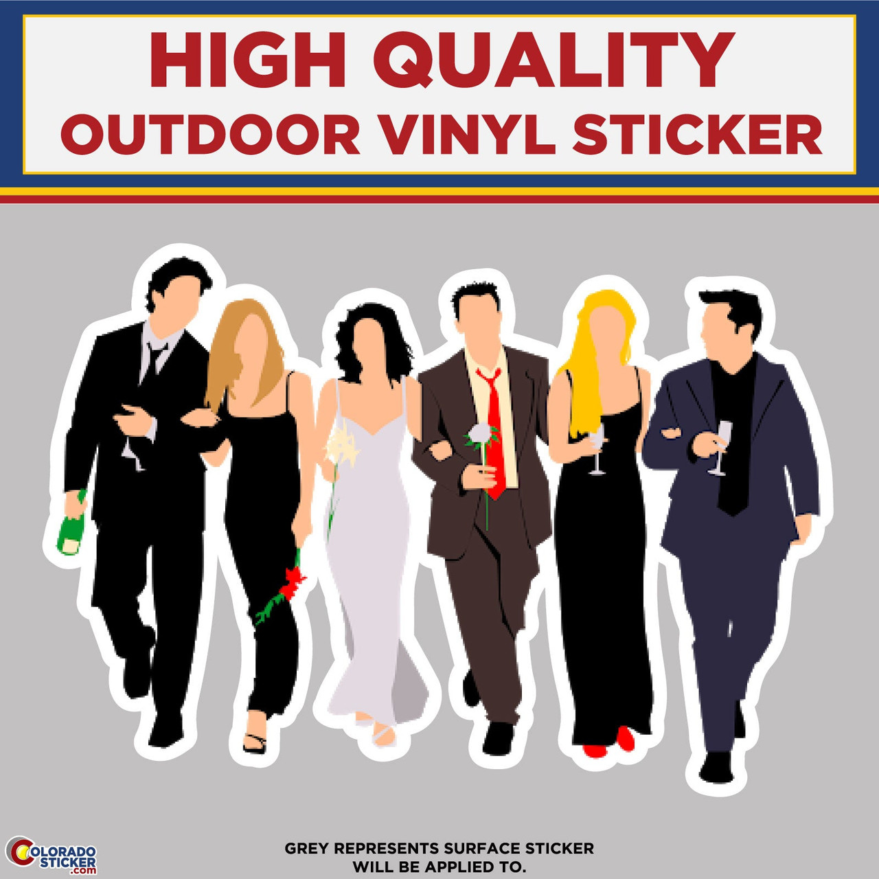 Friends TV Show, High Quality Vinyl Stickers Perfect for your car ...