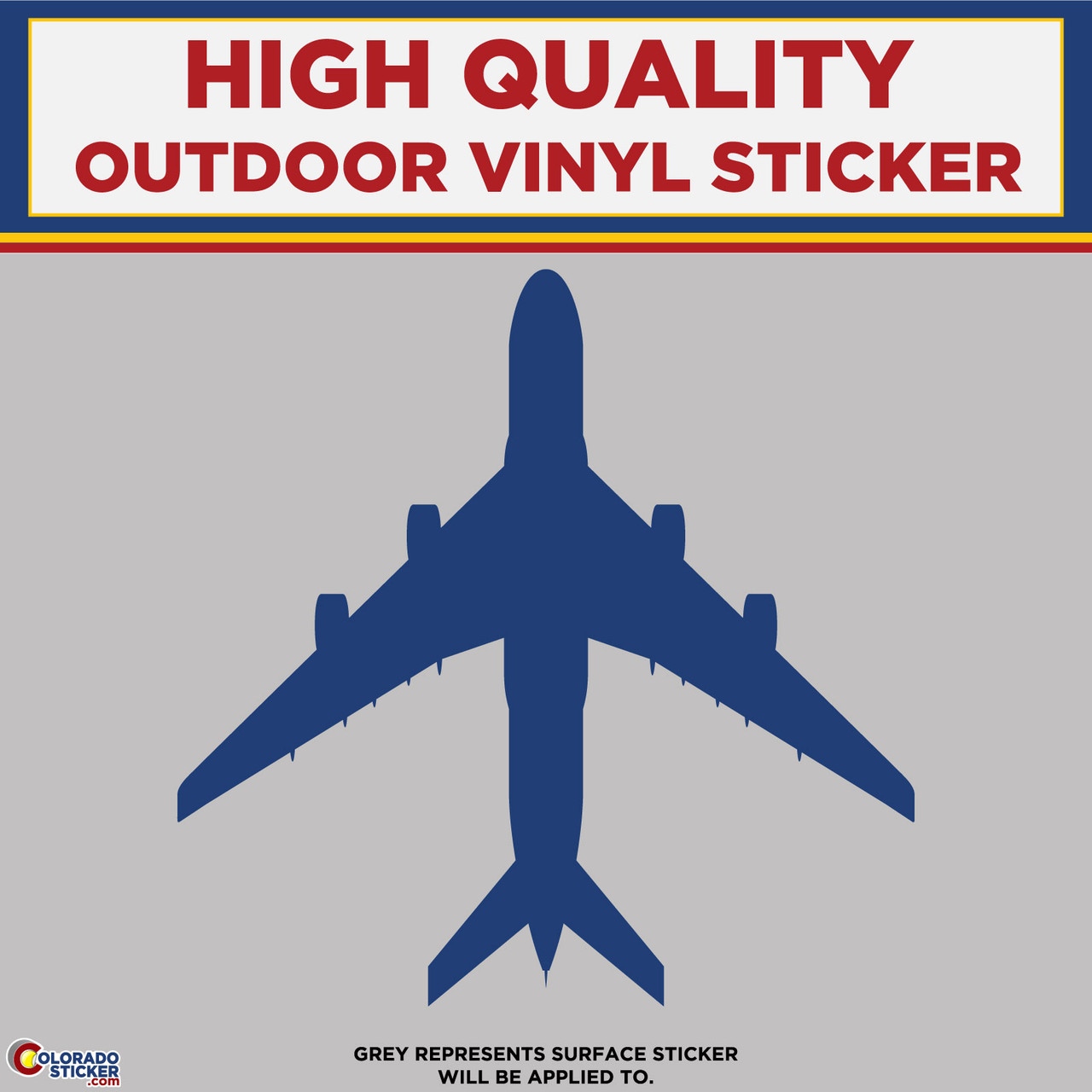 Die Cut Airplane High Quality Vinyl Sticker