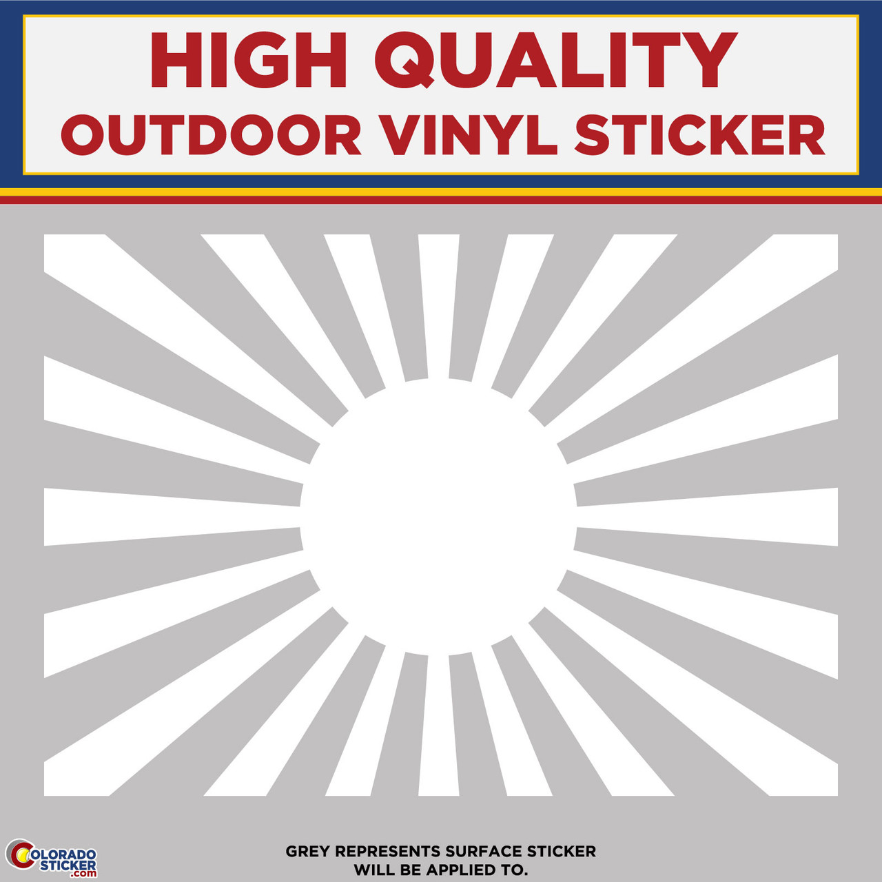 Rising Sun Flag, High Quality Die Cut Vinyl Stickers